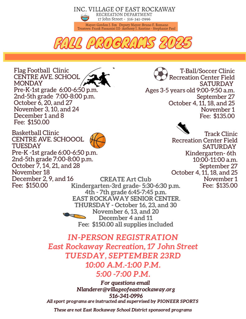 Frank M. Pignataro Recreation Center - Village of East Rockaway